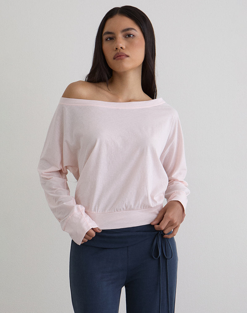 Pink Long Sleeve Top | Daral – motelrocks-com-eur