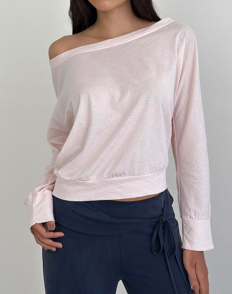 Pink Long Sleeve Top | Daral – motelrocks-com-eur