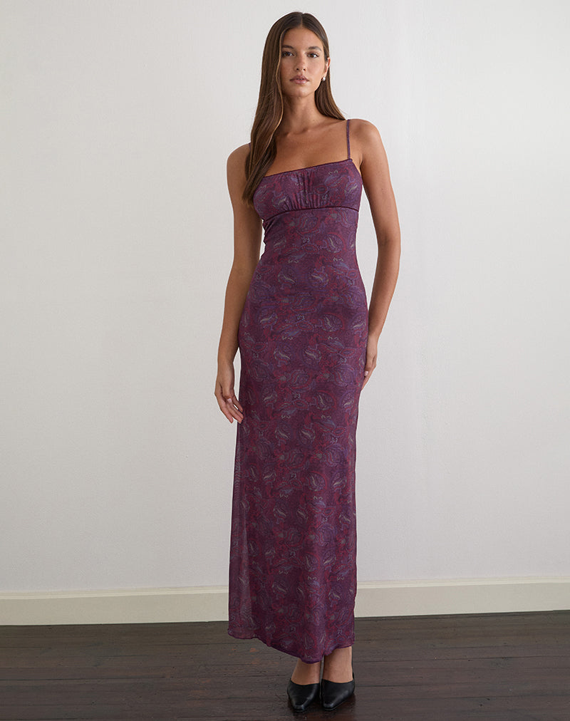 Purple Paisley Maxi Dress | Darsih – motelrocks-com-eur