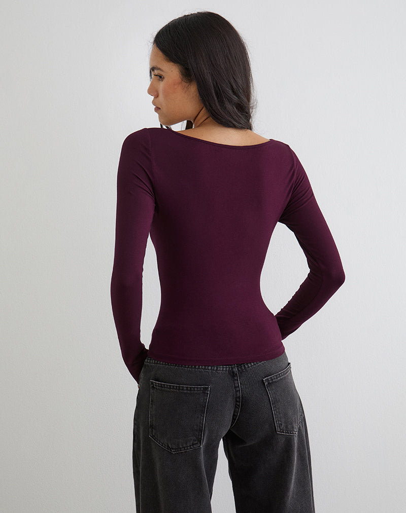 Redwood Long Sleeve Top with Flower Ring | Donela – motelrocks-com-eur
