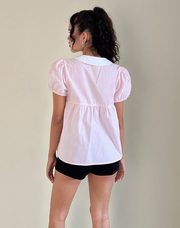 Candy Pink Vertical Stripe Top | Immy – motelrocks-com-eur