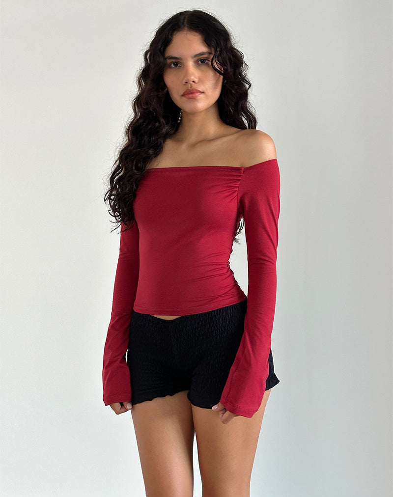 Adrenaline Red Long Sleeve Top | Korby – motelrocks-com-eur