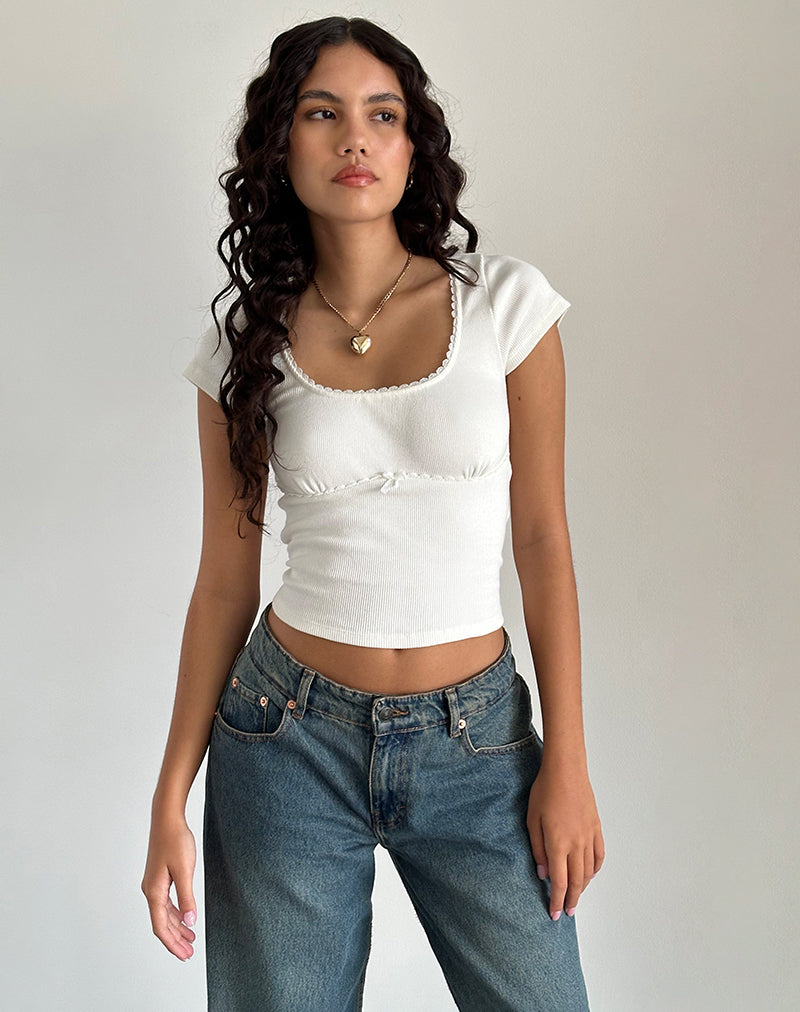 Off White Rib Top | Rada – motelrocks-com-eur