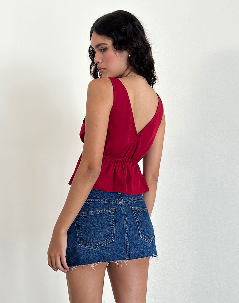 Adrenaline Red Tie Front Top | Rolia – motelrocks-com-eur