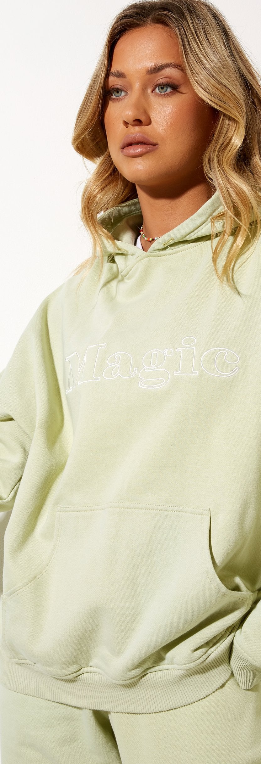 Light Green Magic High Waisted Joggers | Besties – motelrocks-com-eur