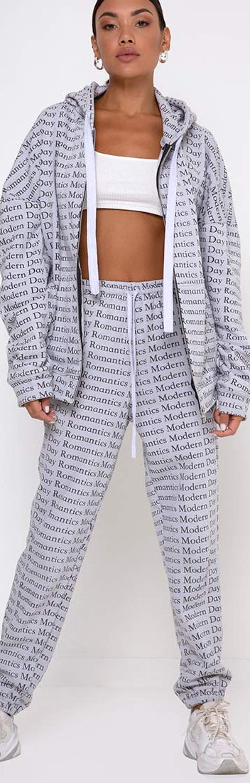 Zip-up Hoody in Grey | Hollack – motelrocks-com-eur