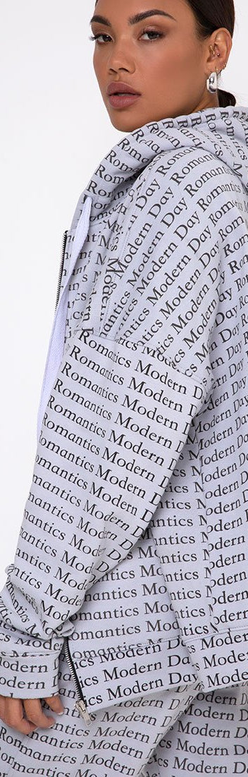 Zip-up Hoody in Grey | Hollack – motelrocks-com-eur