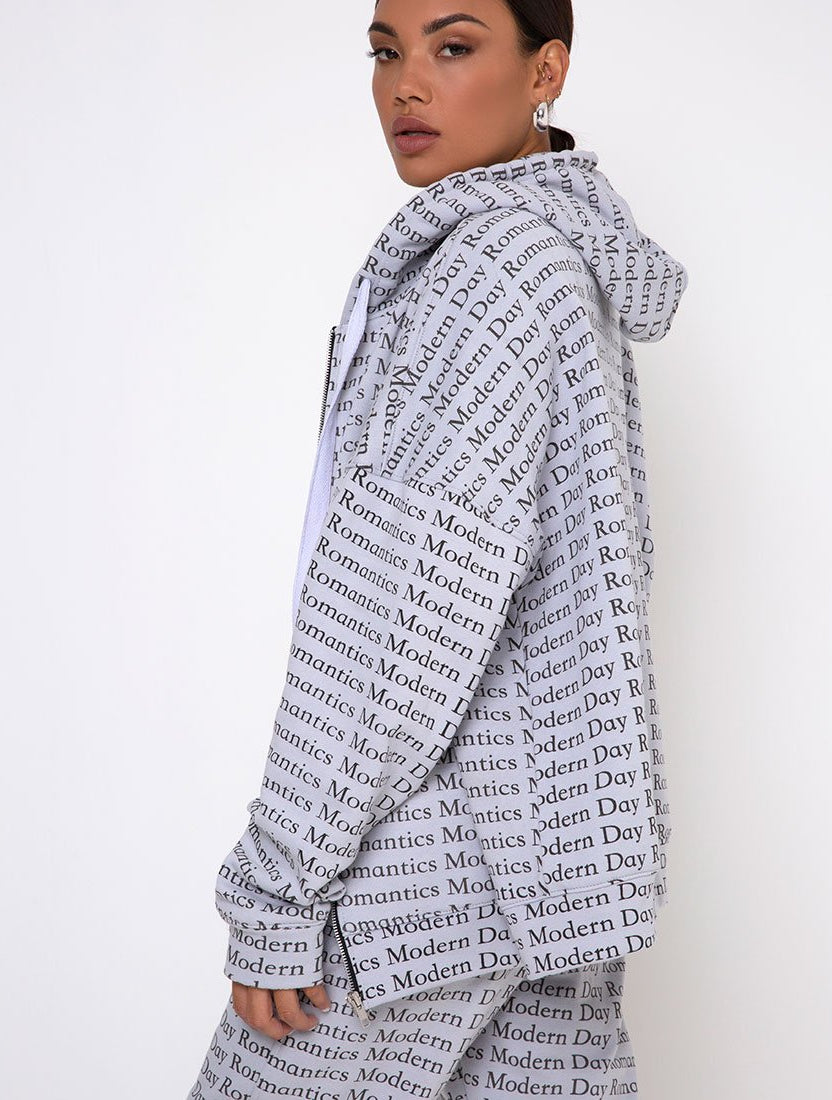 Zip-up Hoody in Grey | Hollack – motelrocks-com-eur